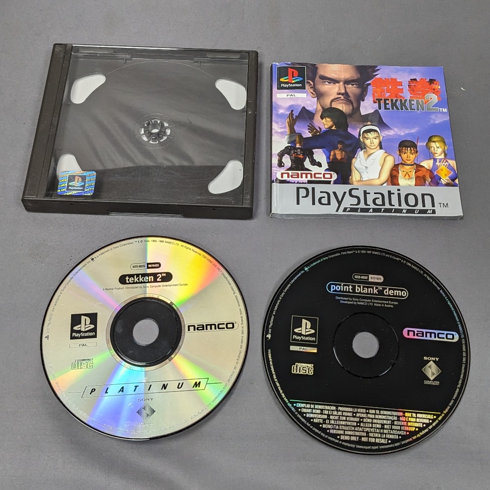 Pre-owned Tekken 2 Platinum - PS1 with Point Blank demo disc - Own4Less